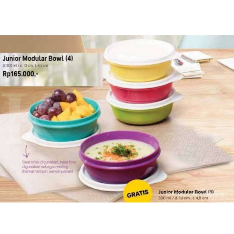 Jual junior modular bowl tupperware 300 ml | Shopee Indonesia