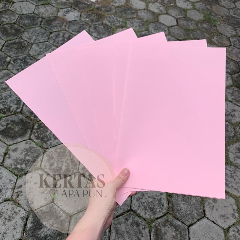 Jual Kertas HVS Warna Merah Muda Pink 85 130 gr gram gsm F4 Folio ...