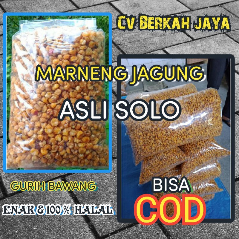 Jual (1KG/1000 gr) Marneng jagung gurih bawang/ Marning jagung pedas ...