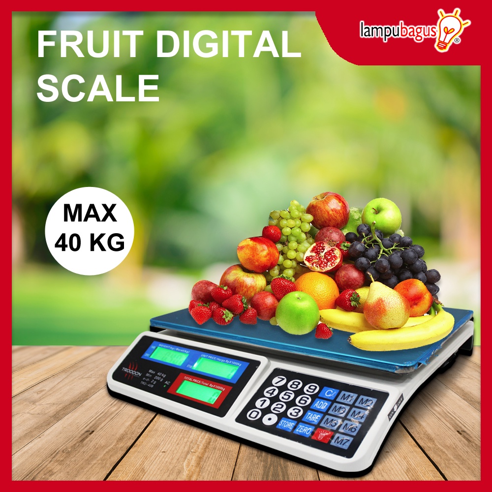Jual Timbangan Buah Digital 40 kg Doble Display / Digital Computing Scale | Shopee Indonesia