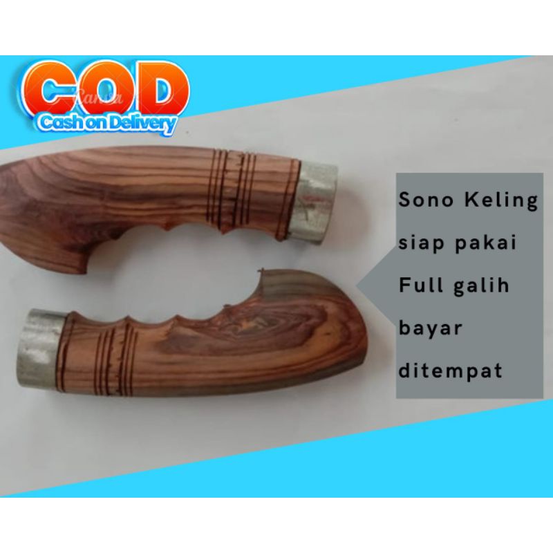 Jual gagang gollok garan kayu sono keling full galih motif jari ...