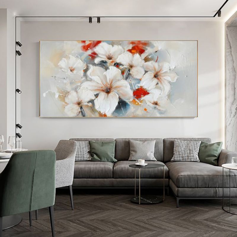 Jual lukisan bunga lily modern art | Shopee Indonesia