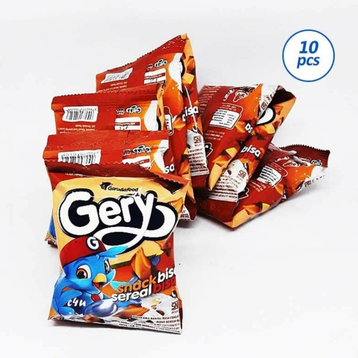 Jual Gery Snack & Sereal Wafer roll bantal renteng isi 10pcs/Snack ...