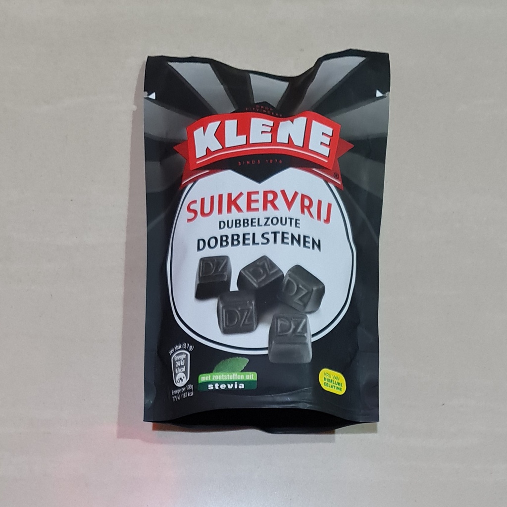 Jual Permen Klene Suikervrije Dubbelzoute Dobbelstenen Drop Licorice ...