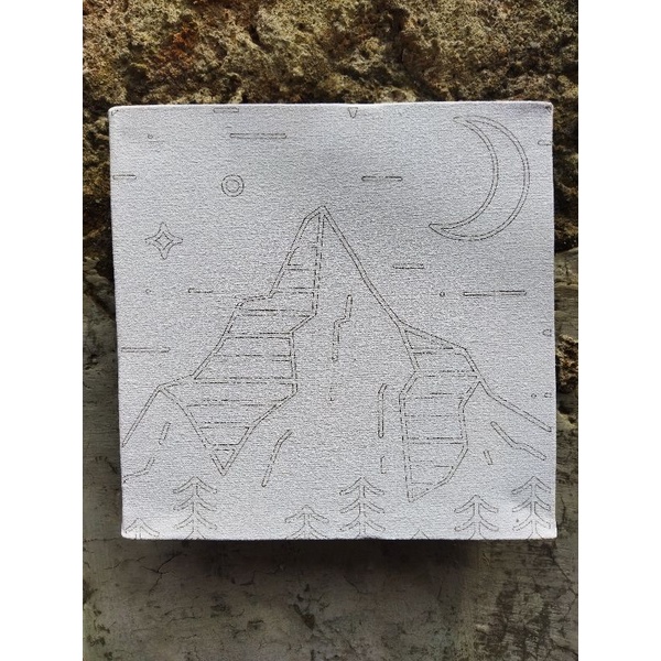 Jual canvas lukis sketsa ukuran 20x20 kanvas board sketsa bergambar ...