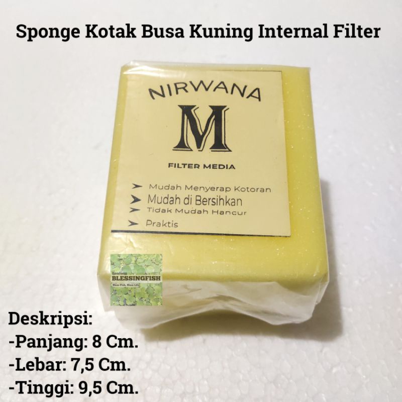 Jual Sponge Kotak Busa Kuning 8x7,5x10Cm Busa Sponge Internal Filter ...