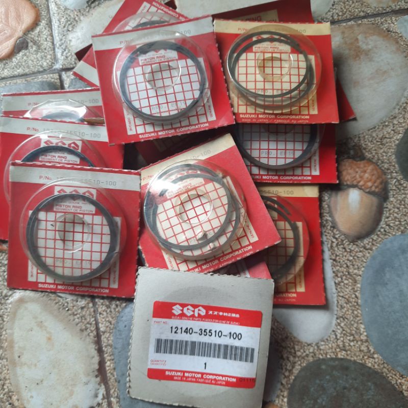 Jual Ring piston only suzuki RC 100 oversize 100 asli suzuki SGP japan ...