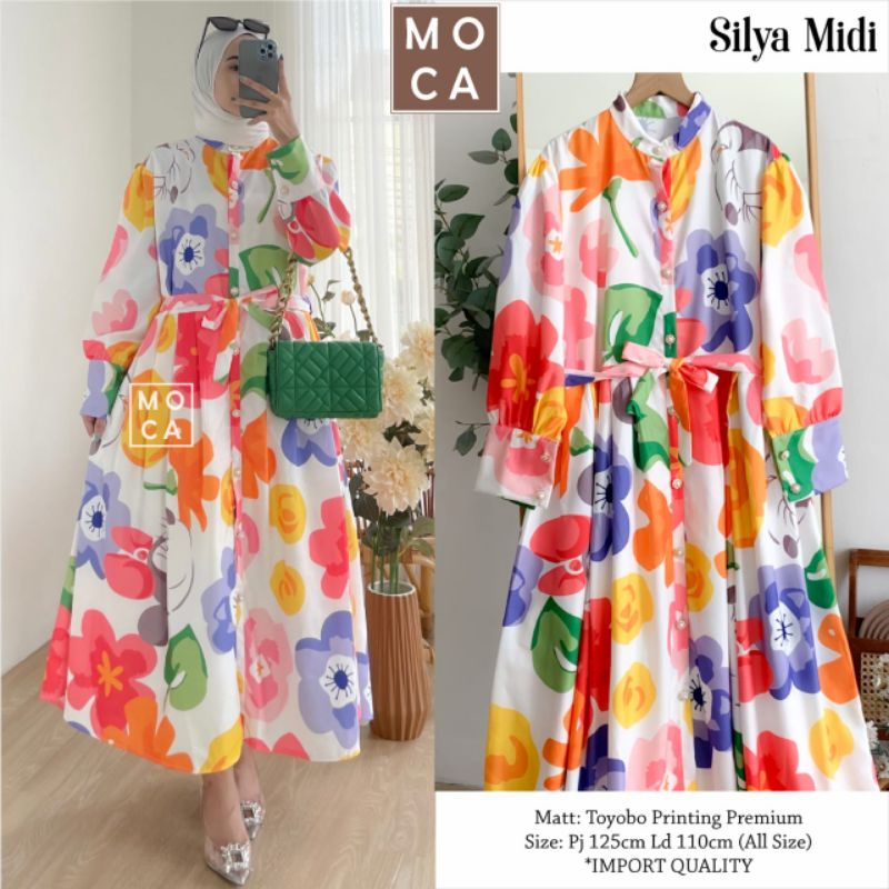 Jual Silya Midi Dress Original by Moca | Shopee Indonesia
