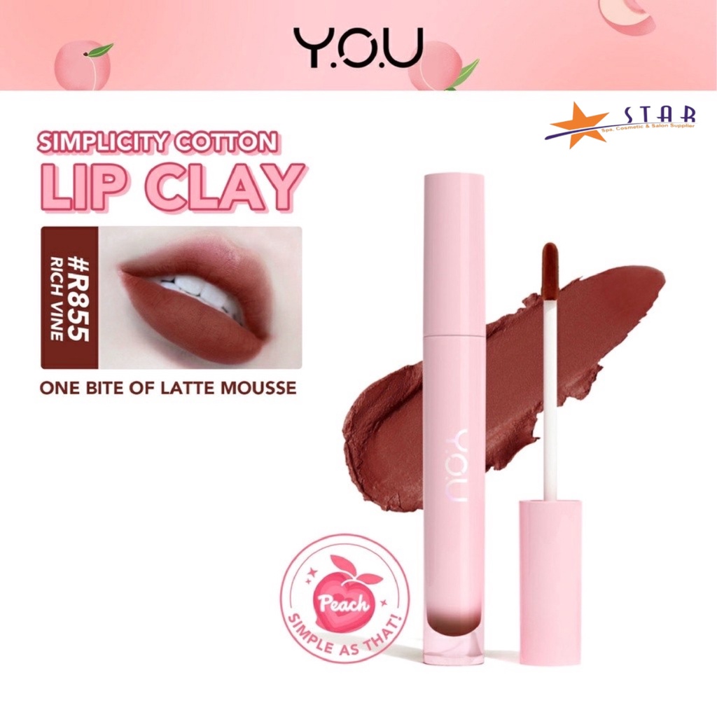 Jual YOU Simplicity Cotton Lip Clay | Lip Stain Lipstick Lembut ...