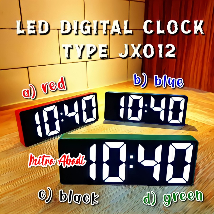 Jual Jam Meja LED Digital / Digital LED Clock Tipe JX012 STYLISH ...
