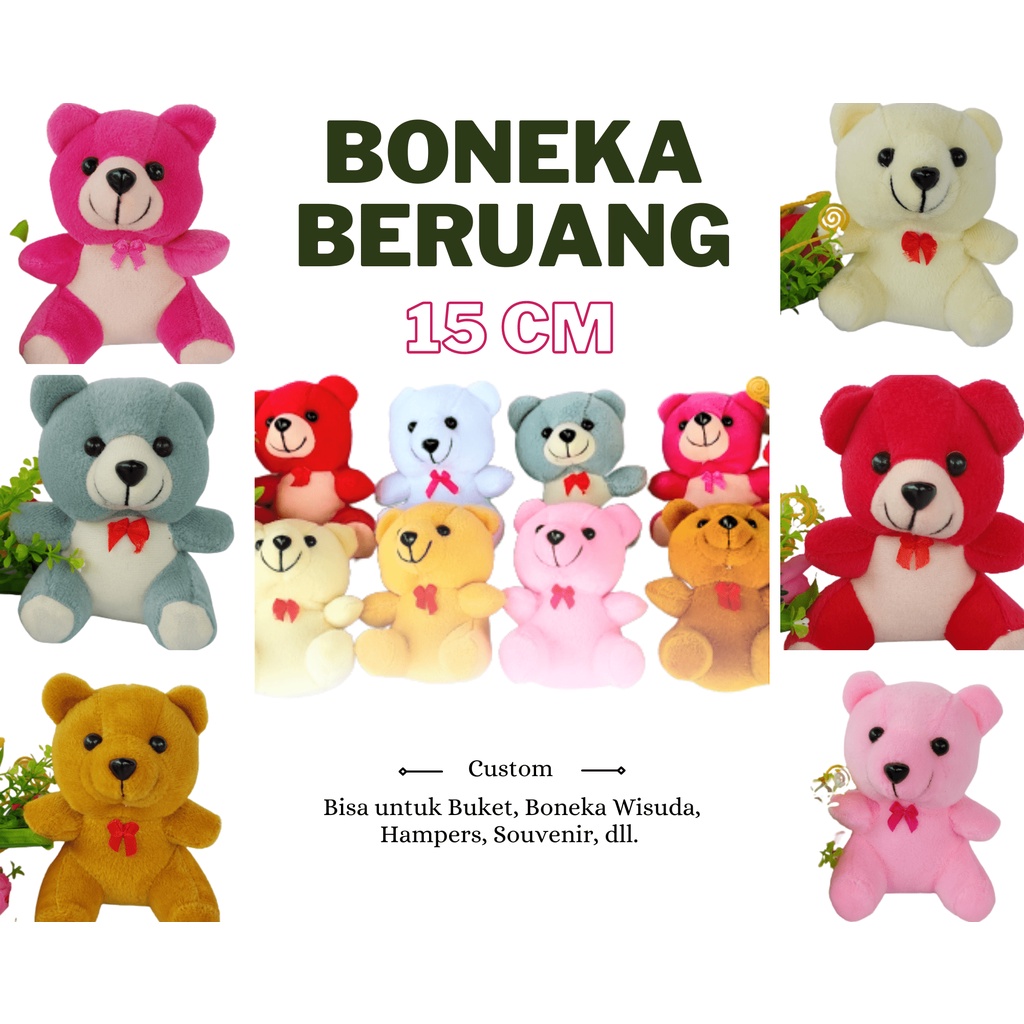 Jual Boneka Beruang / Teddy Bear / Boneka Buket ukuran 15 cm | Shopee ...