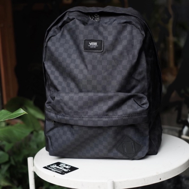 Jual Vans Back Pack / Tas Black Checkerboard Original | Shopee Indonesia