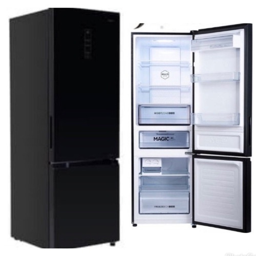 Jual Kulkas Aqua AQR-350RBG BK (2 Pintu Kaca Hitam, Freezer Bawah ...