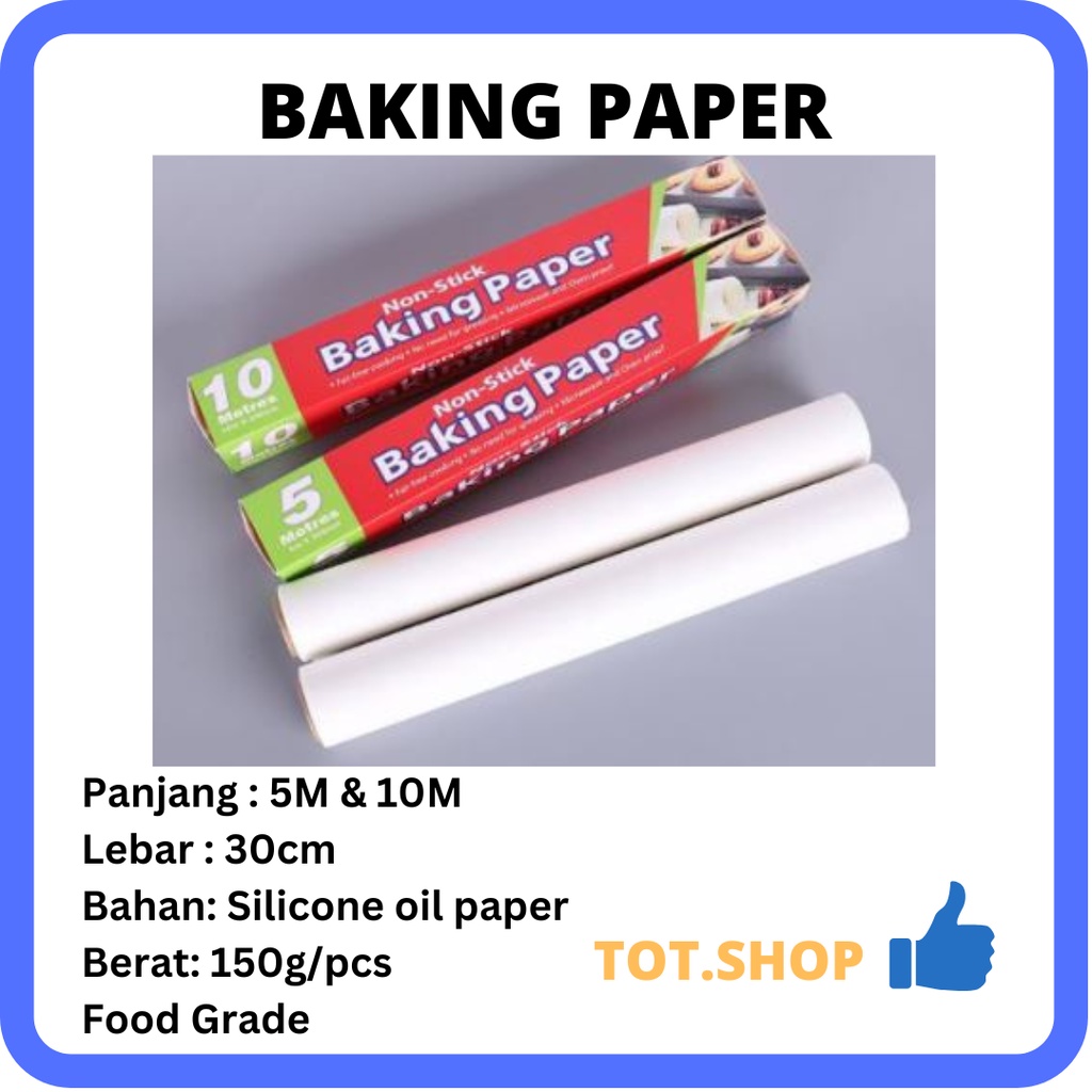 Jual BAKING PAPER / Kertas Baking Kertas Panggang Roti Roll Alas Roti ...