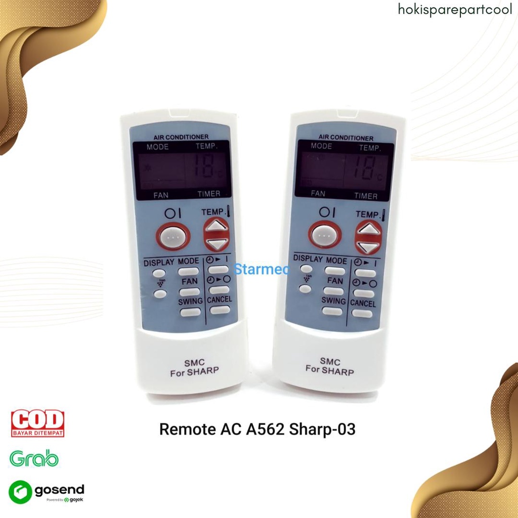 Jual REMOTE AC SHARP ION PLASMACUSTER CRMC-A562 | Shopee Indonesia