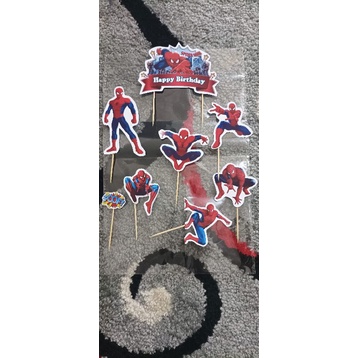 Jual TOPPER ULTAH SPIDERMAN TOPPER CAKE TOPPER ULANG TAHUN / HIASAN KUE ...