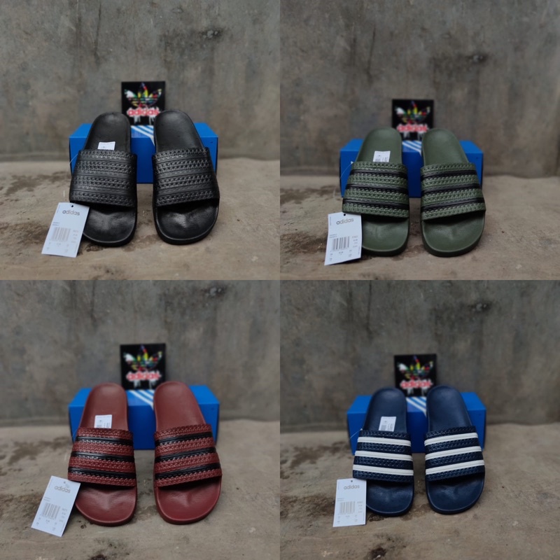 Jual Sandal Slide Sendal Slop Pria Wanita Slip On Sendal Karet Adidas ...