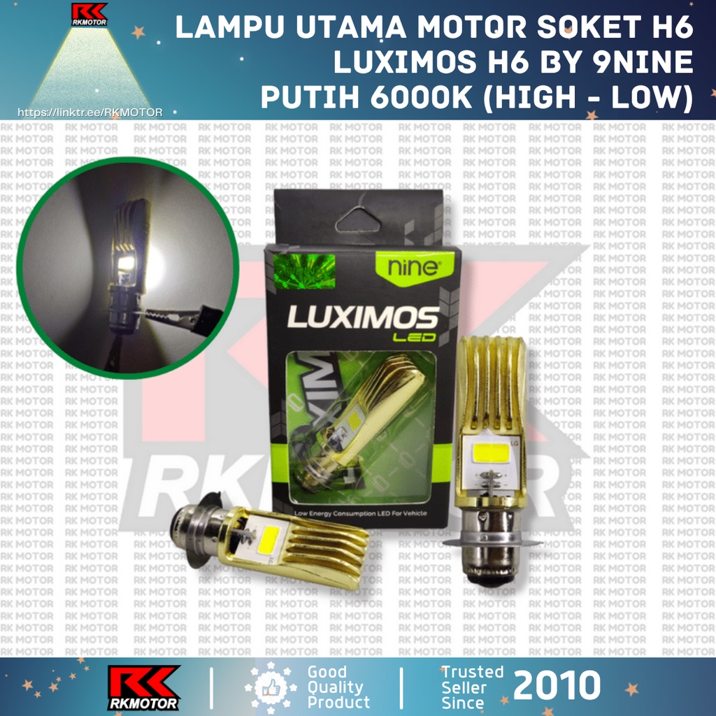 Jual Lampu Depan Motor Bebek Matic LED H6 9Nine Luximos AC DC Putih 10 Watt | Shopee Indonesia