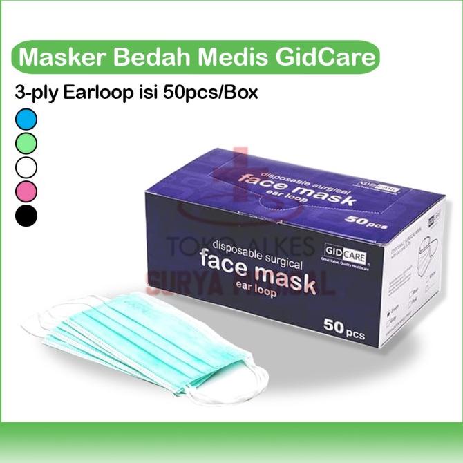 Jual Masker Bedah 3ply Gidcare t-suryamedical127 Murah | Shopee Indonesia