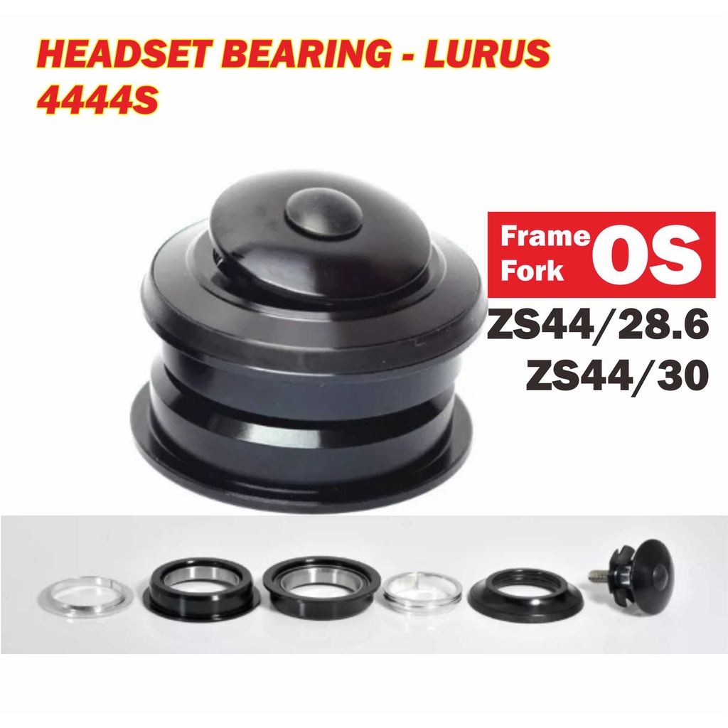 Jual HEADSET Bearing 4444s Headtube Frame Fork Lurus 44 44mm Sepeda ...