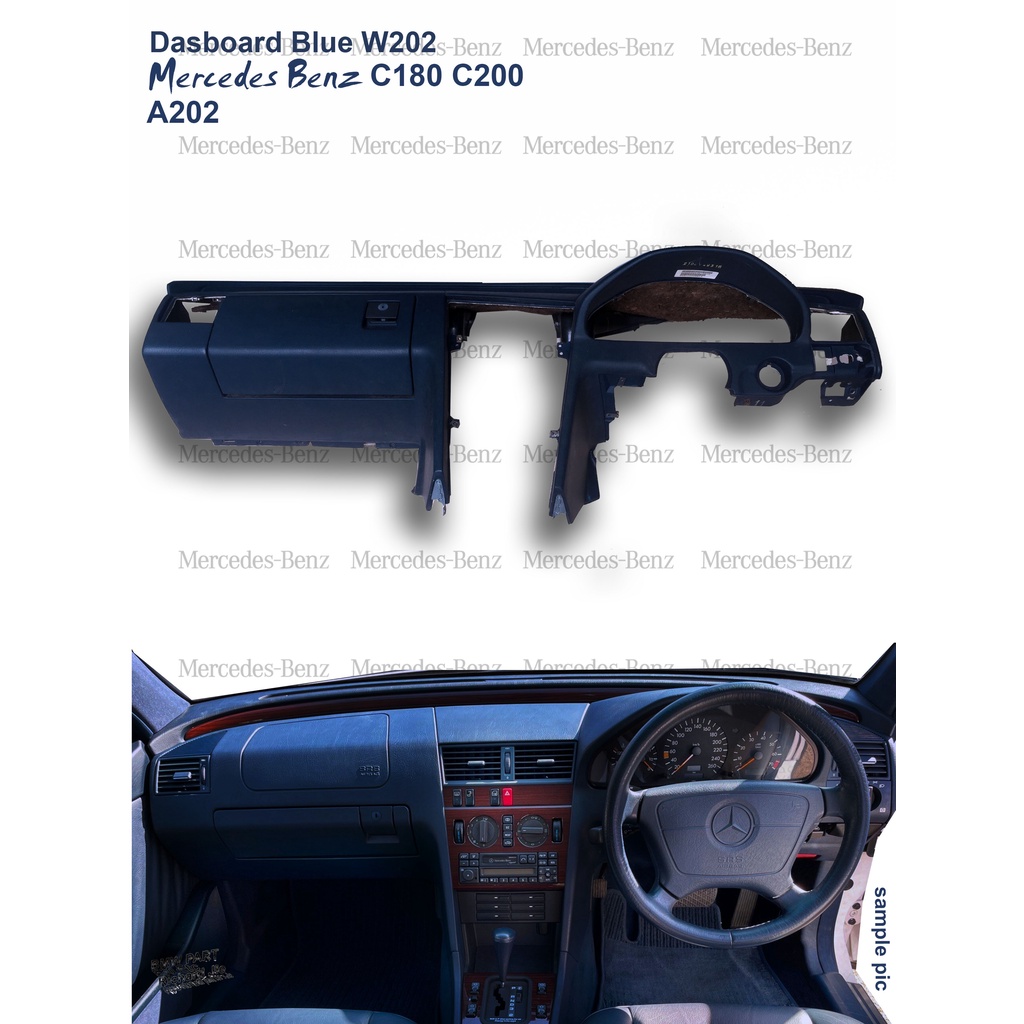 Jual dasboard Blue Mercedes Benz W202 C180 C200 lengkap laci non air ...