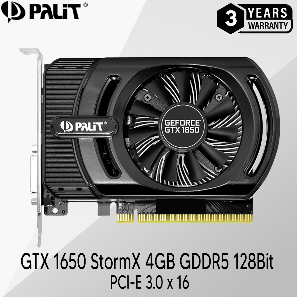 Jual VGA Palit GeForce GTX 1650 StormX 4GB GDDR5 128Bit | Shopee Indonesia