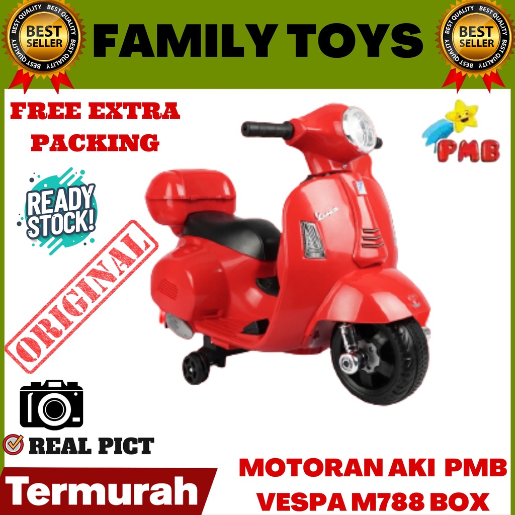 Jual Motor Aki M788 BOX- Vespa Official Licensed Product , motoran anak ...