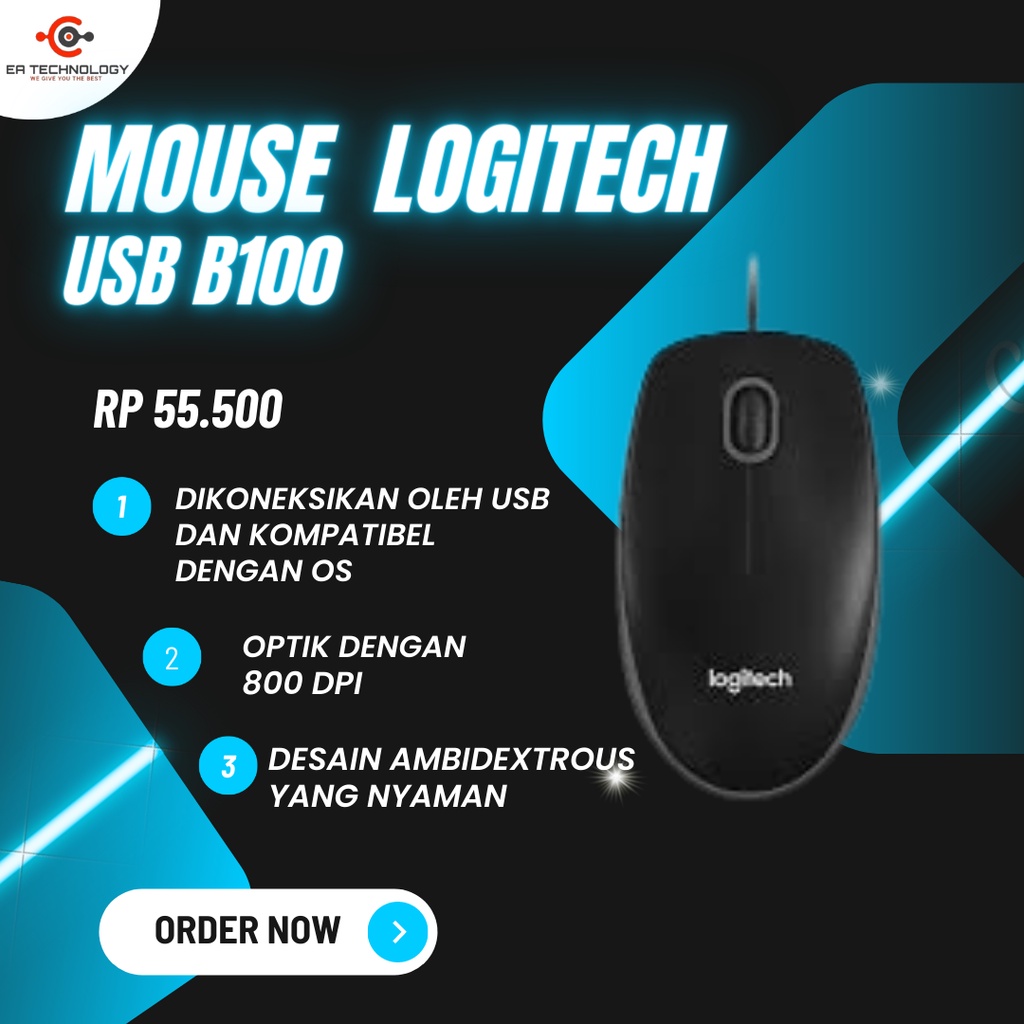 Jual MOUSE LOGITECH USB B100 | Shopee Indonesia