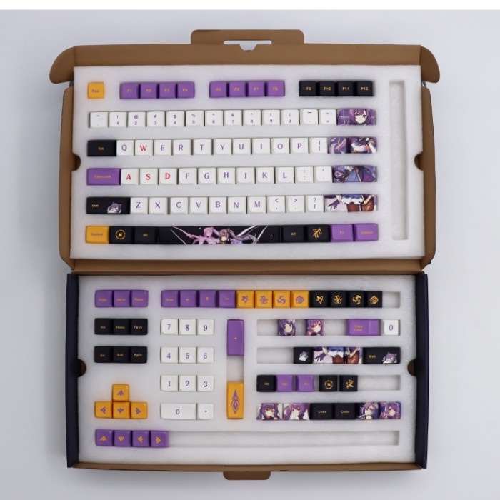 Jual Keycap Keycaps Genshin Impact Keqing 129 set OEM profile PBT ...