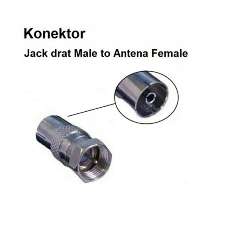 Jual Jack Antena Tv Konektor F Drat Besi Male to Female | Shopee Indonesia