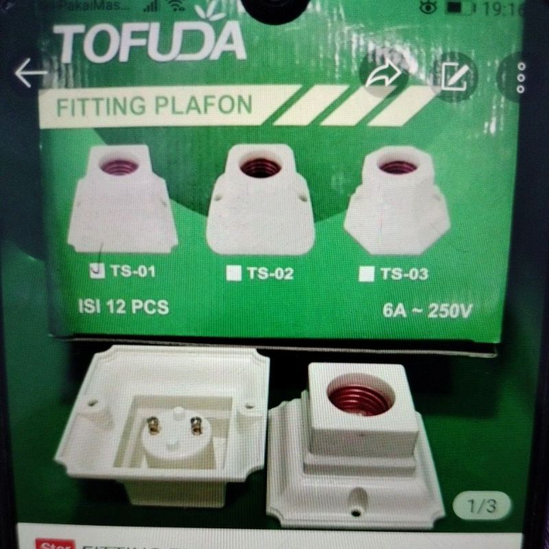 Jual fitting plafon bakelite segi 4 & 8 & bulat | Shopee Indonesia