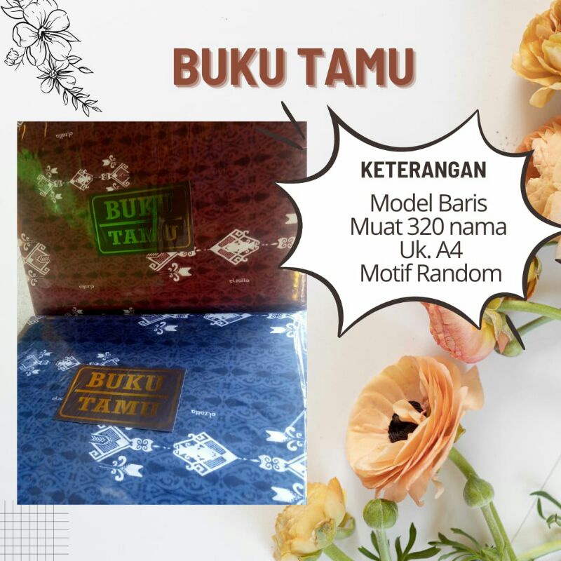 Jual Buku Tamu Undangan Model Garis | Shopee Indonesia