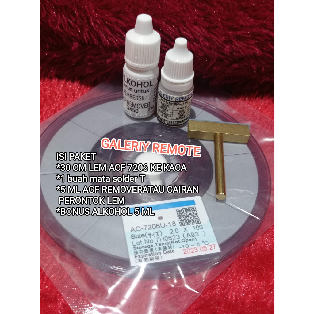 Jual Paket Lem ACF AC 7206 Untuk Merekatkat COF Ke Jalur PCB TCON + Mata Solder T ACF BONDING ...