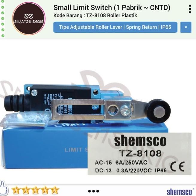 Jual TZ-8108-P Limit Switch Roller Lever Plastik TZ-8 Shemsco Limit Sensor | Shopee Indonesia