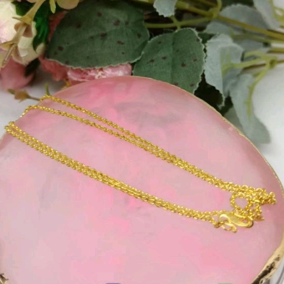 Jual Kalung Model Rante Nori Emas Asli 24 (94%) | Shopee Indonesia