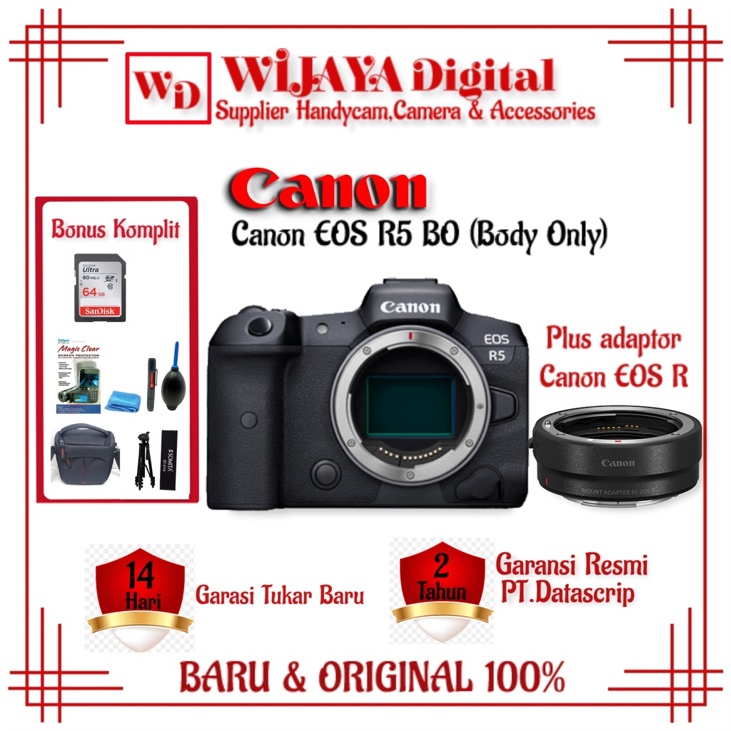 Jual Canon EOS R5 BO (Body Only) | Shopee Indonesia