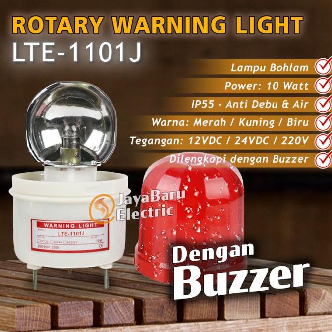 Jual Lampu Rotary Warning Light Dengan Buzzer Sirine Lte-1101J | Shopee ...