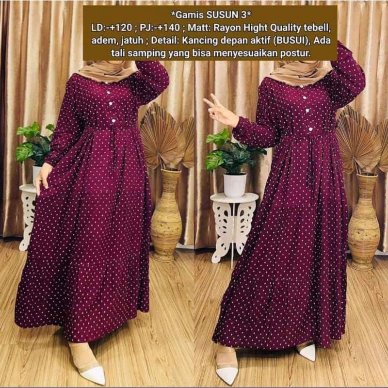Jual Gamis Canda 3 / Gamis Rayon Good Quality / Gamis Rayon BUSUI ...