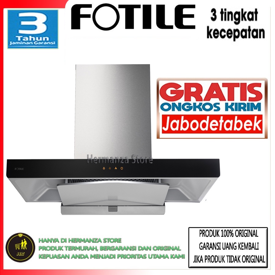 Jual Fotile Cooker Hood Chimney Penghisap Asap Dapur 90 cm EMS9028 ...