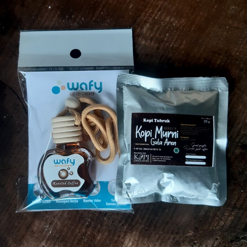 Jual WAFY Parfum Pengharum Gantung Mobil dan Ruangan Kopi Bonus Kopi | Shopee Indonesia