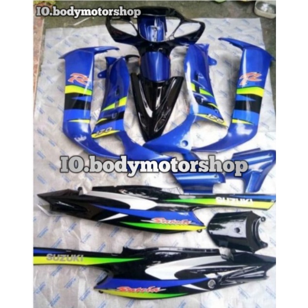 Jual full body halus Suzuki satria hiu malaisya warna hitam biru ...