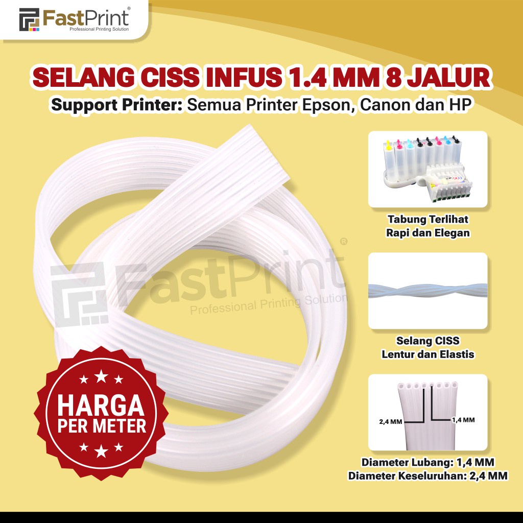 Jual Selang CISS Infus Modifikasi Printer Epson Canon Dan HP Diameter 1 ...