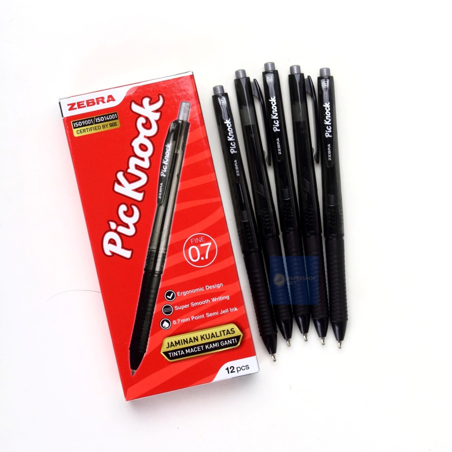 Jual Pulpen Zebra Pic Knock 1 Box isi 12 | Shopee Indonesia