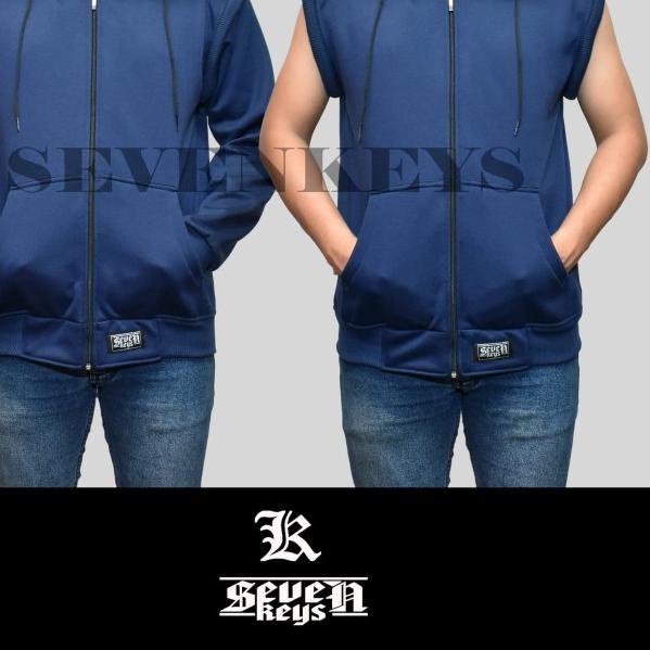 Jual Jaket pria ninja seven keys 2 in 1 polos original - Hitam, L ...