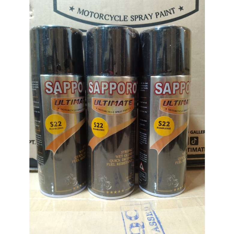 Jual pilok pilox cat semprot sapporo ultimate S22 bumblebee kuning ...
