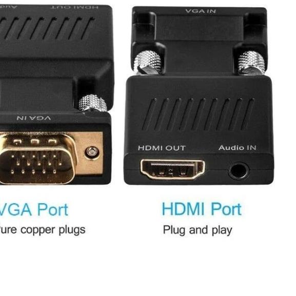 Jual VGA TO HDMI CONVERTER - ADAPTER VGA TO HDMI | Shopee Indonesia
