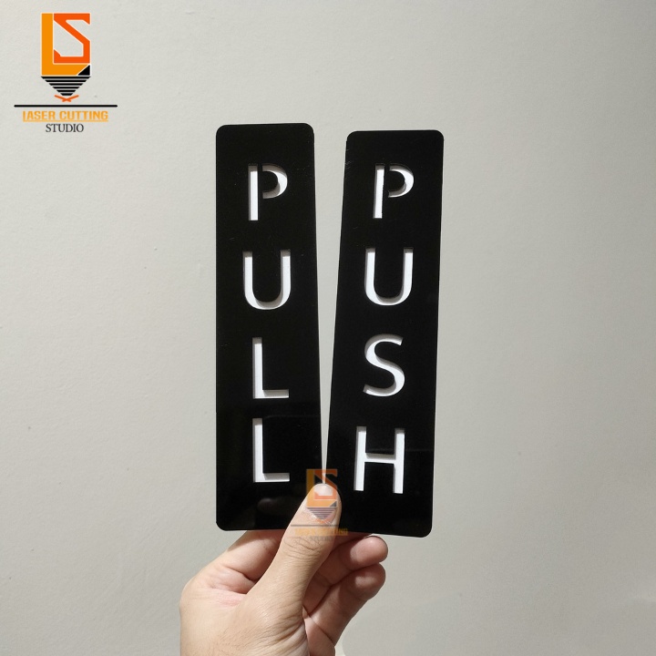 Jual Sign Push Pull Akrilik Sign Pintu Push Pull Laser Cutting | Shopee ...