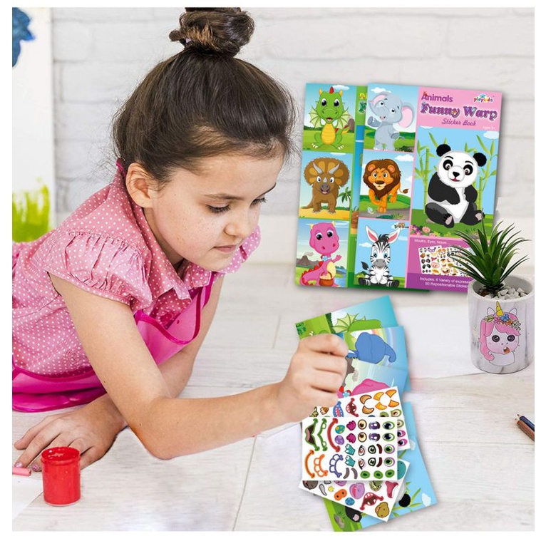 Jual Mainan Anak Puzzle Sticker Wajah / Sticker wajah Make a Face ...