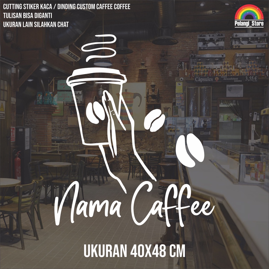 Jual Wall Sticker Stiker Dinding Kopi Coffee Cafe Cutting Stiker tembok ...