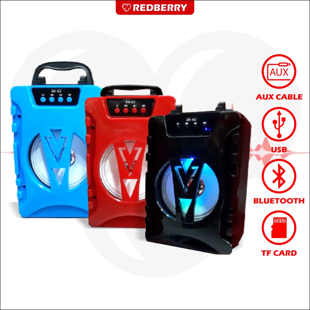 Jual Speaker Bluetooth SK62 SK60 SK61 wireless portable Music Box SUPER ...